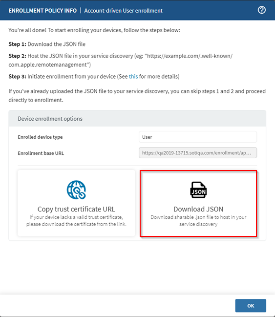 Using Account-driven User Enrollment