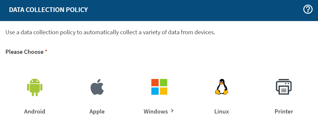 Create/Edit Data Collection Policies for Windows Desktop Classic