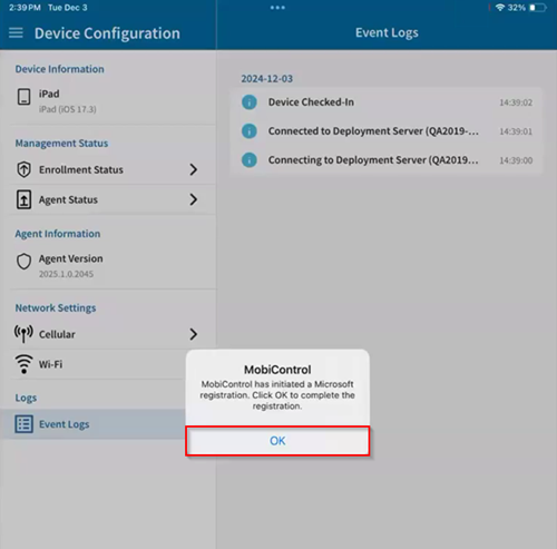 Register Devices for Microsoft Authenticator SSO (iOS/ iPadOS)