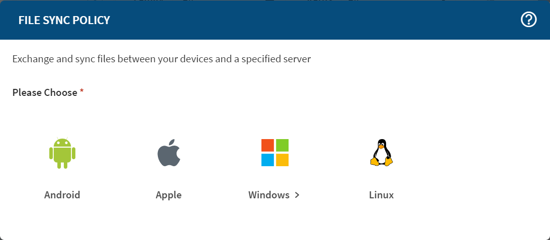 Create/Edit File Sync Policies for Android