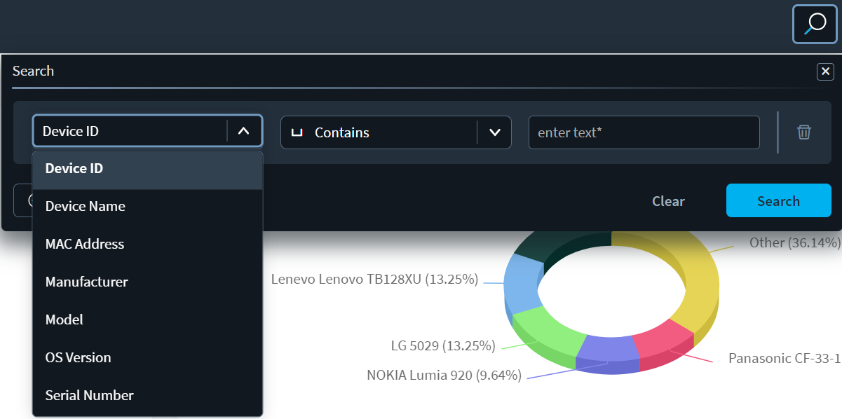 Filtering and Searching for Device Data